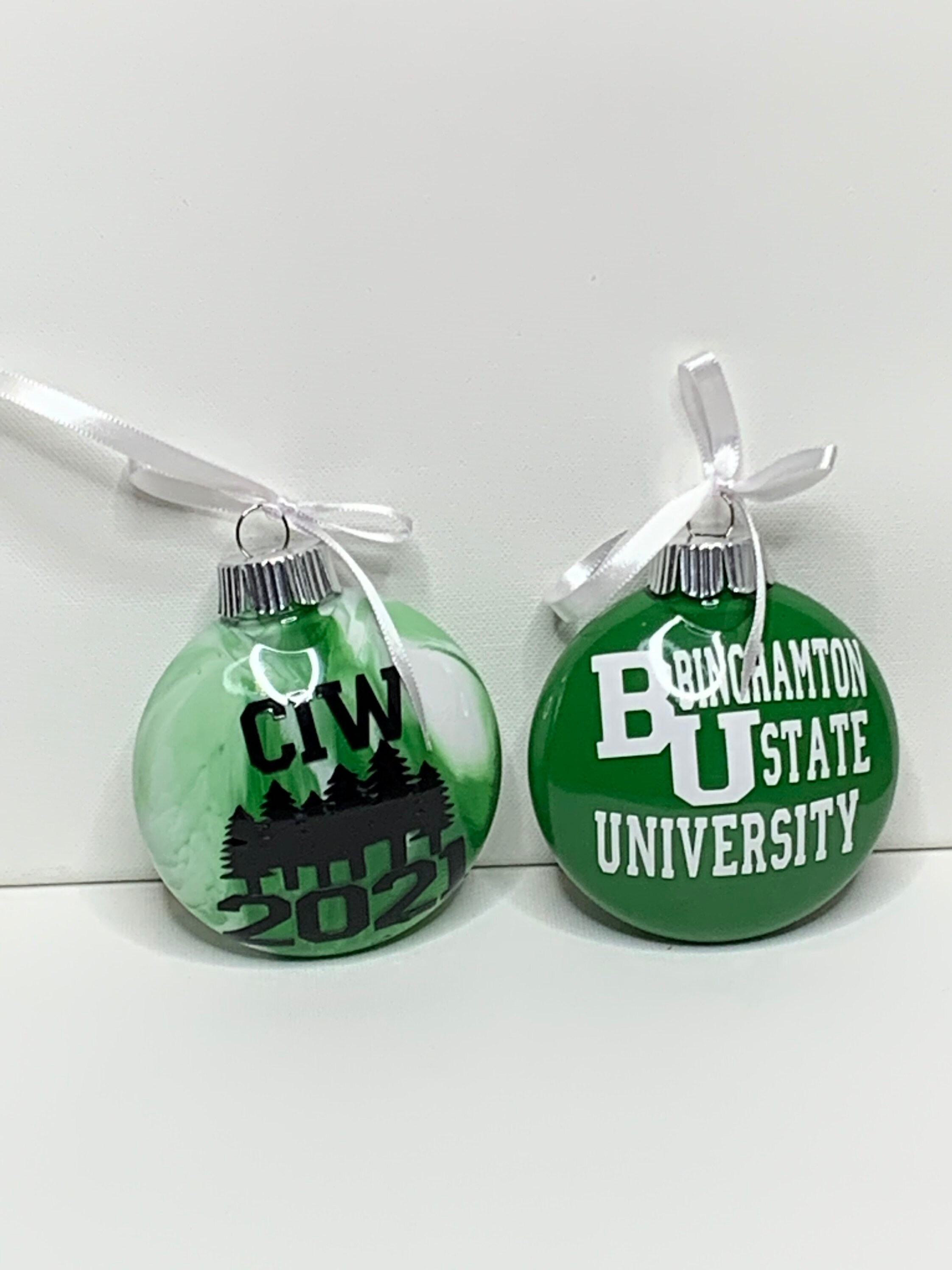 Custom School/college/sorority/fraternity Christmas Tree Ornaments SET ...