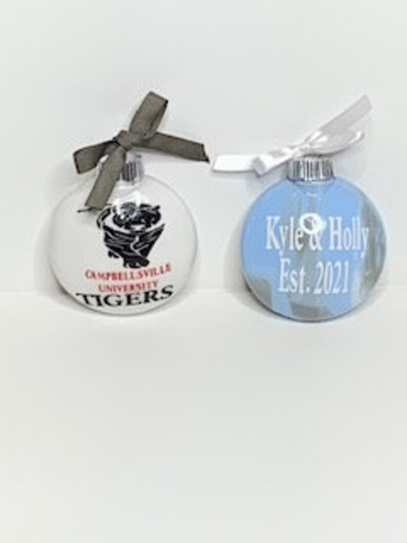 Custom School/college/sorority/fraternity Christmas Tree Ornaments SET ...