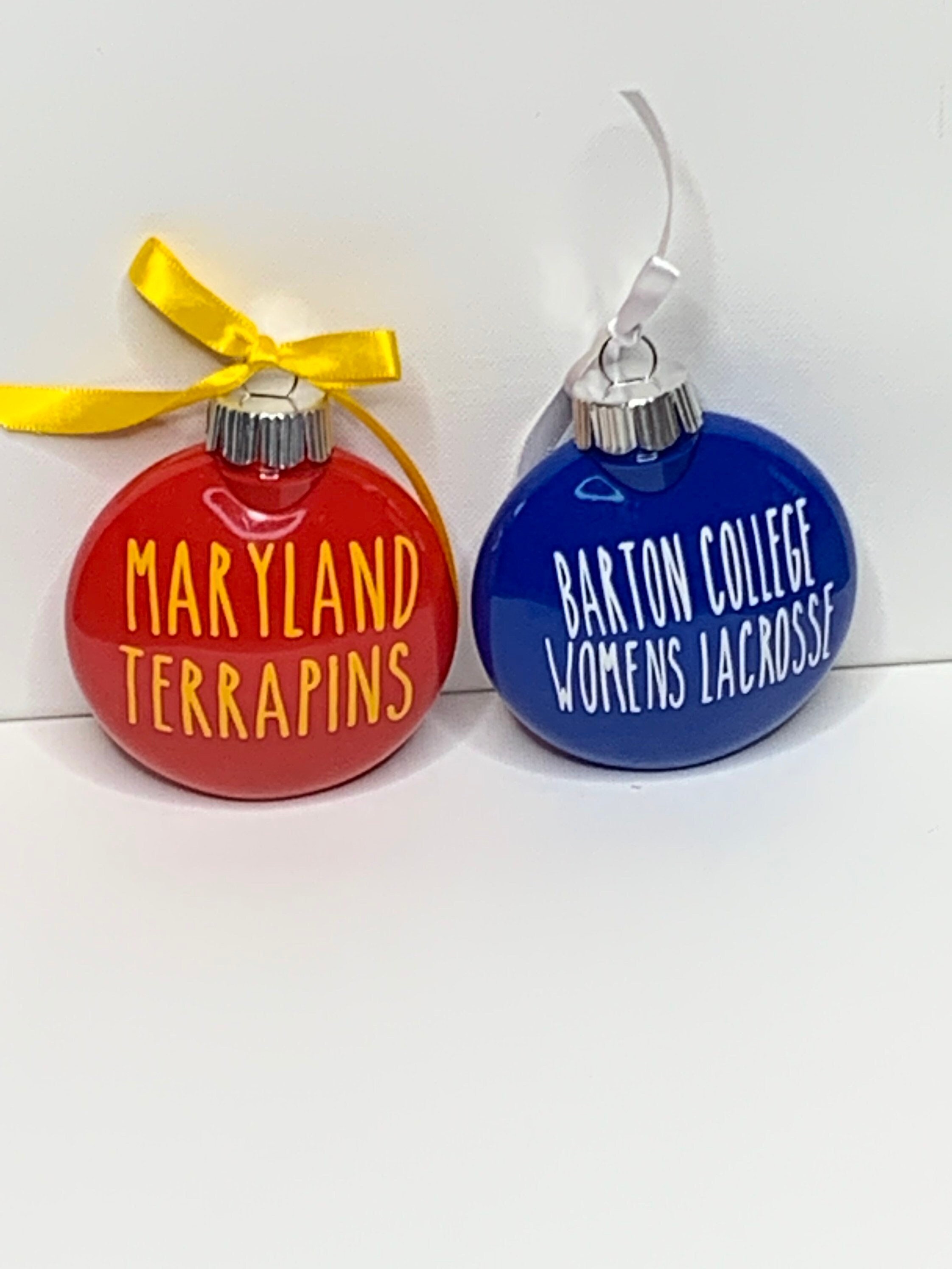 Custom School/college/sorority/fraternity Christmas Tree Ornaments SET ...
