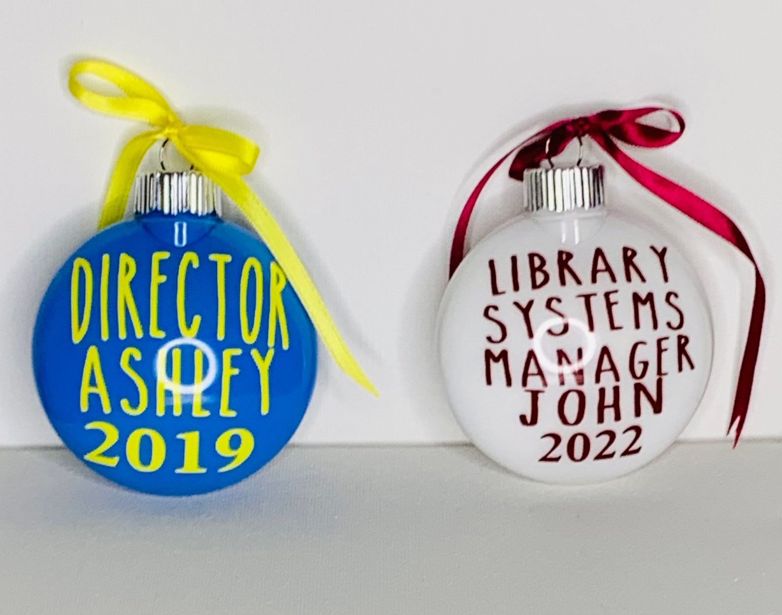 Custom School/college/sorority/fraternity Christmas Tree Ornaments SET ...