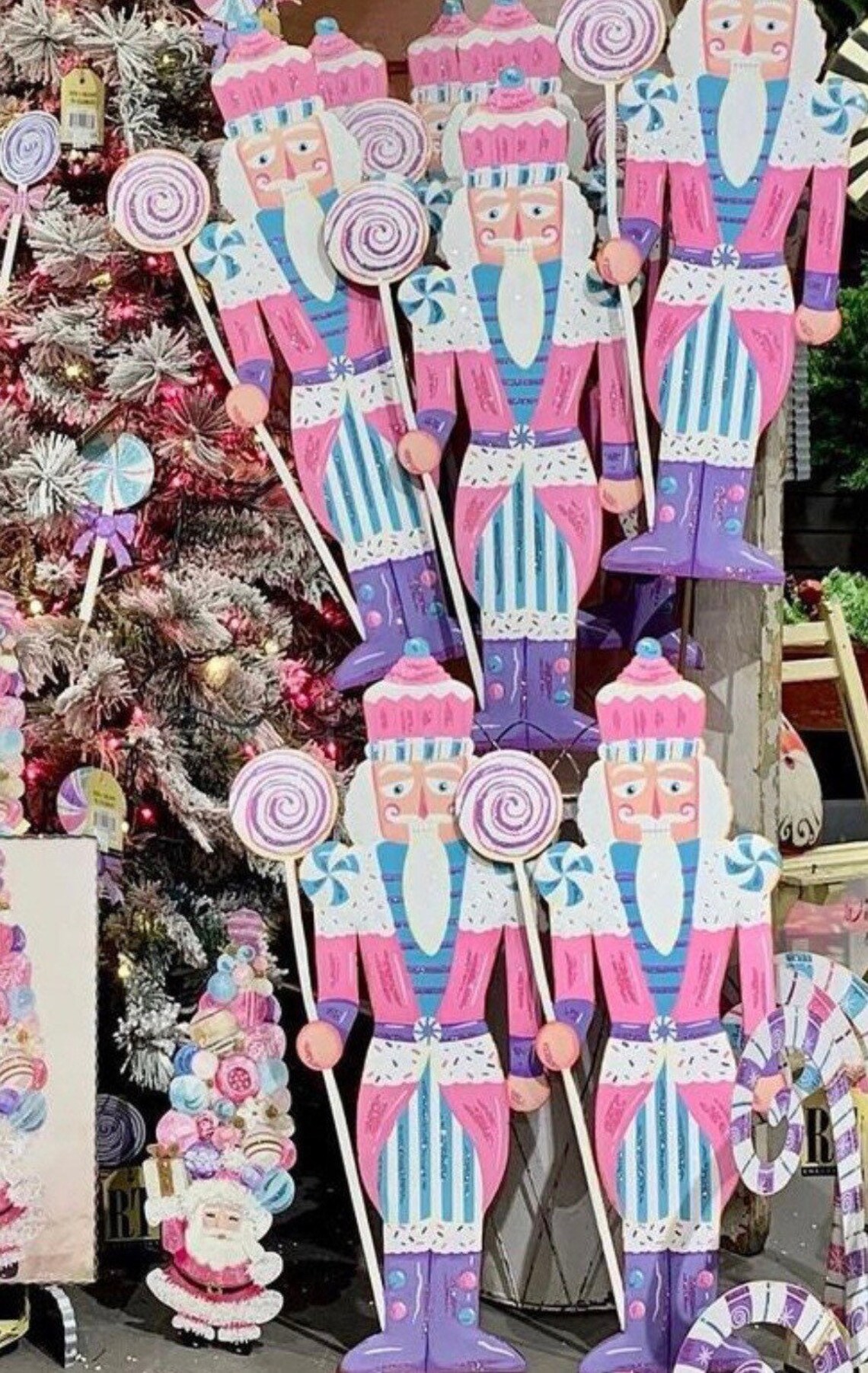 Pretty Pastel Santa Candy Topiary Stake - Etsy