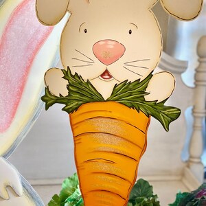Carrot Easter/spring Collection: Large Orange Carrot With White Rabbit ...