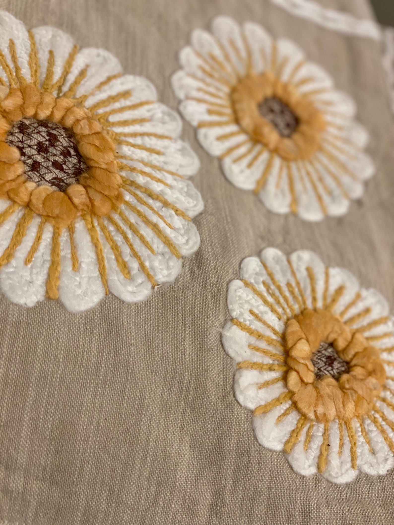 Sunflower Table Runner With Embroidered Sunflowers Linen - Etsy