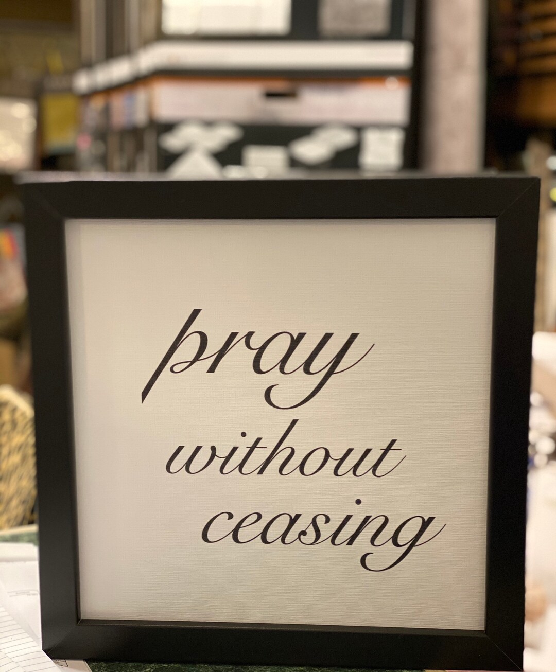 Pray Without Ceasing Black and White Word Art Framed - Etsy
