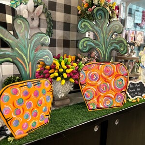 Carrots Easter/spring: Medium Big Whimsical Metal Carrot for Outdoor or ...