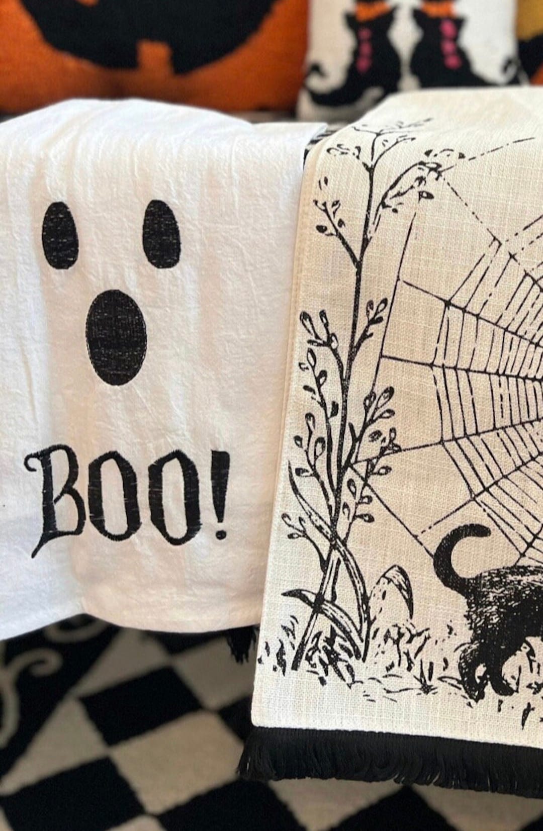BOO White Ghost Hand Towel Flour Sack Towel - Etsy