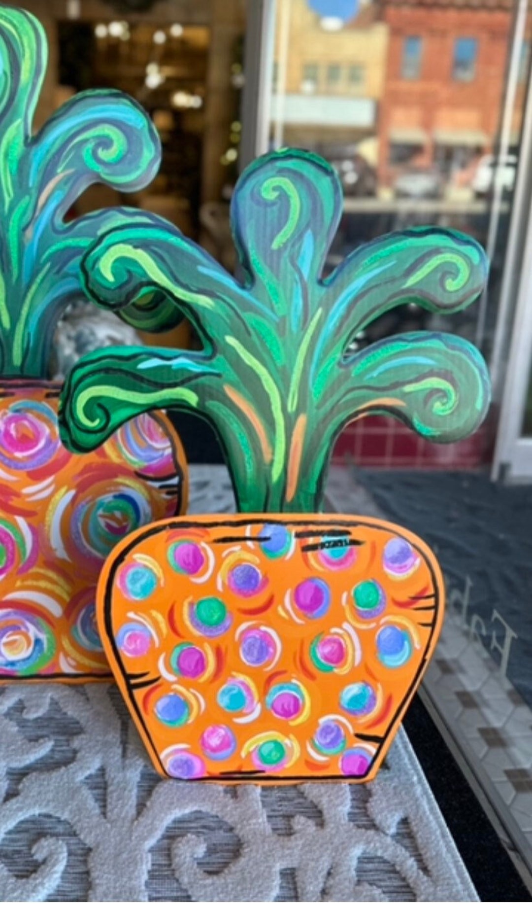 Carrots Easter/spring: Medium Big Whimsical Metal Carrot for Outdoor or ...