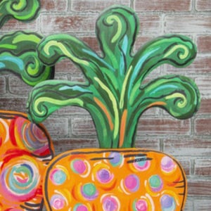 Carrots Easter/spring: Medium Big Whimsical Metal Carrot for Outdoor or ...