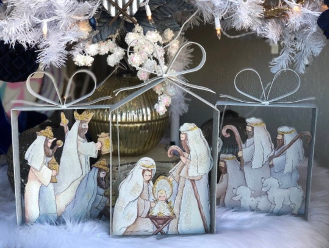 Nativity Galvanized Framed Collection Christmas Decor - Etsy