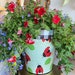 Lady Bugs White and Black Checks 15 Art Planter Lady Bug Pot - Etsy