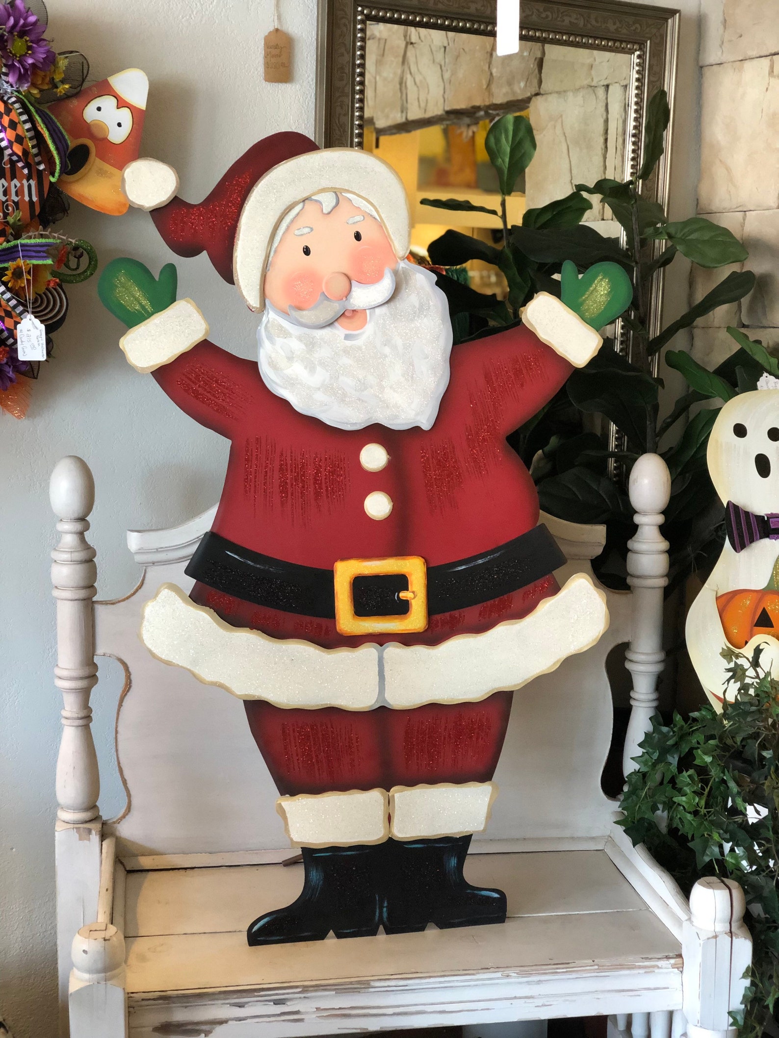 Santa Clause Metal Stake - Etsy