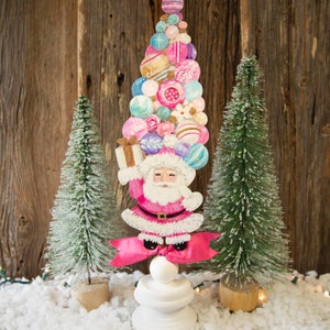 Pretty Pastel Santa Candy Topiary Stake | Etsy