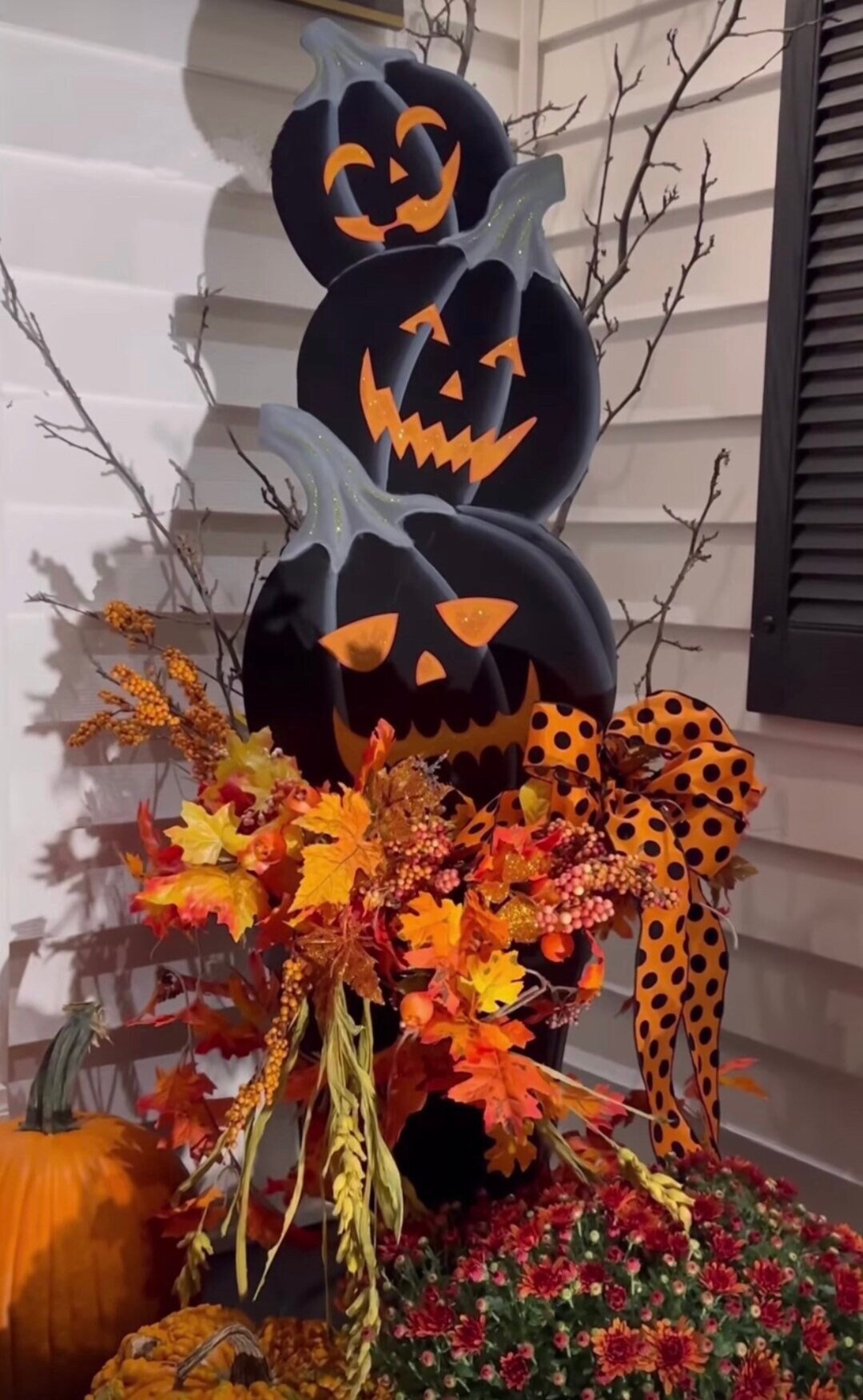 Fall/halloween: Black Jack O' Lantern Stack - Etsy