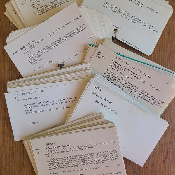 Library Card Catalog - Etsy