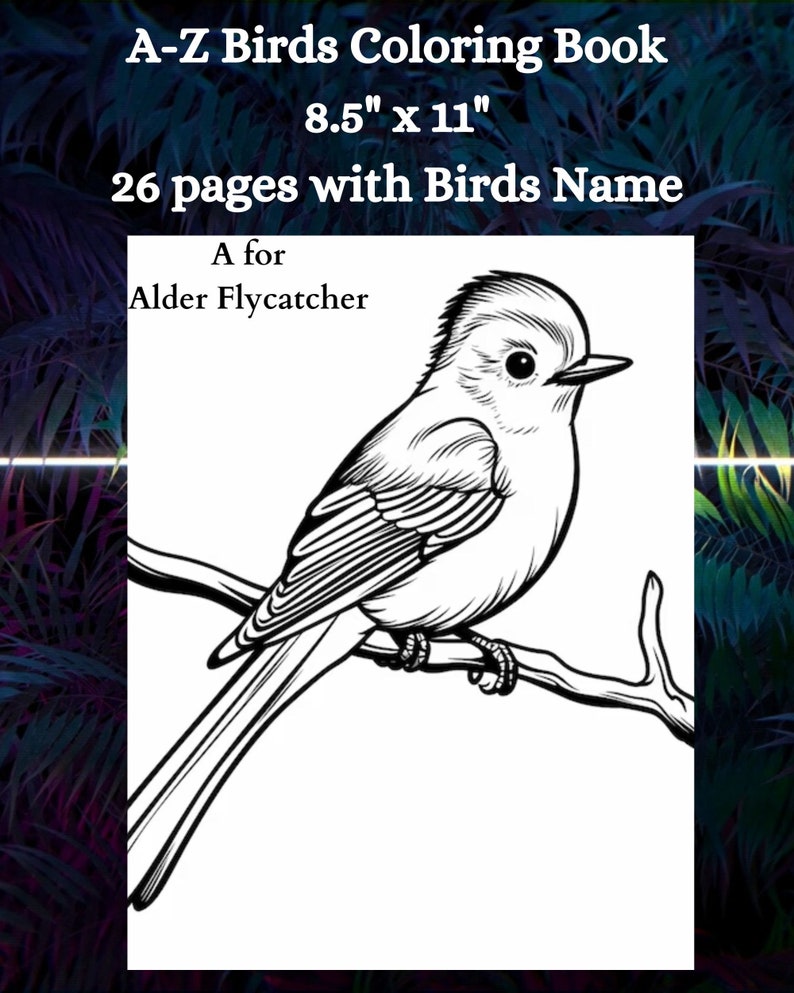 Birds ABC Coloring Pages Educational Journey Through Avian Alphabet, A ...