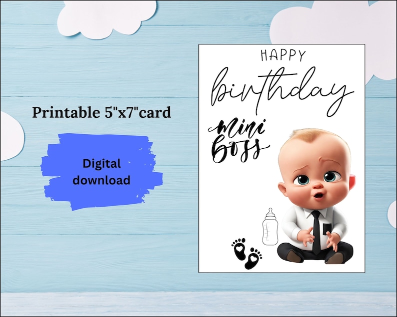Boss Baby Birthday Card: Digital Designs for Memorable Celebrations ...