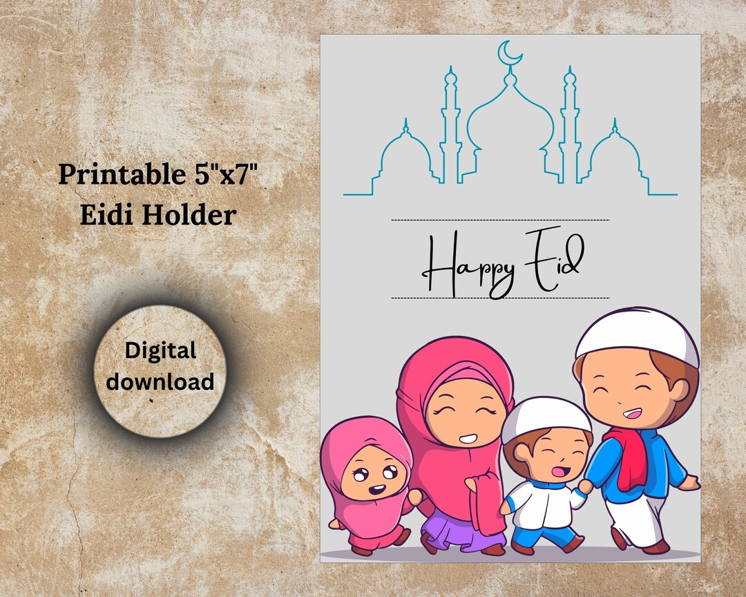 Kids Eidi Holder 4, Kids Eidee Holder for Eid,eid Mubarak Cash Envelop ...