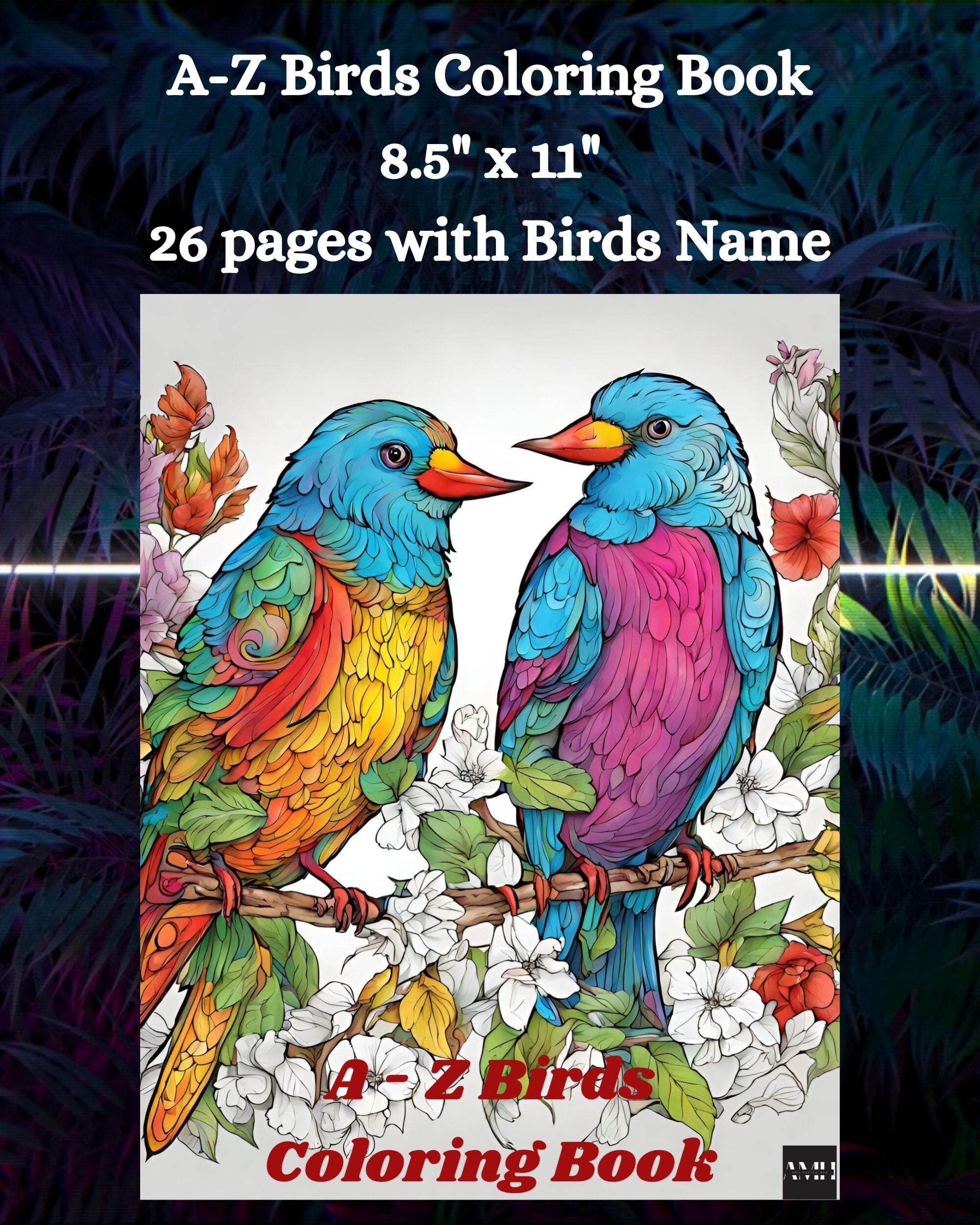 Birds ABC Coloring Pages Educational Journey Through Avian Alphabet, A ...