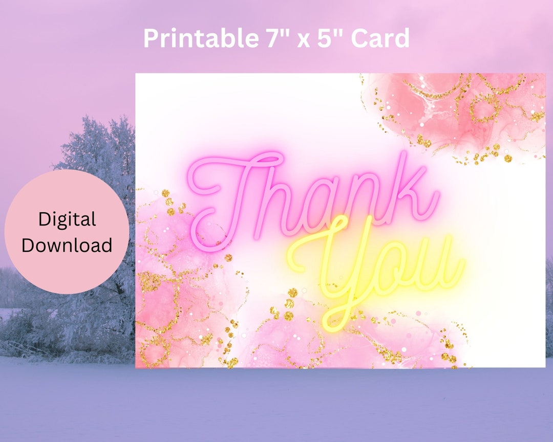 Pastel Thank You Card Template,digital Thanks Card,printable Thank You ...