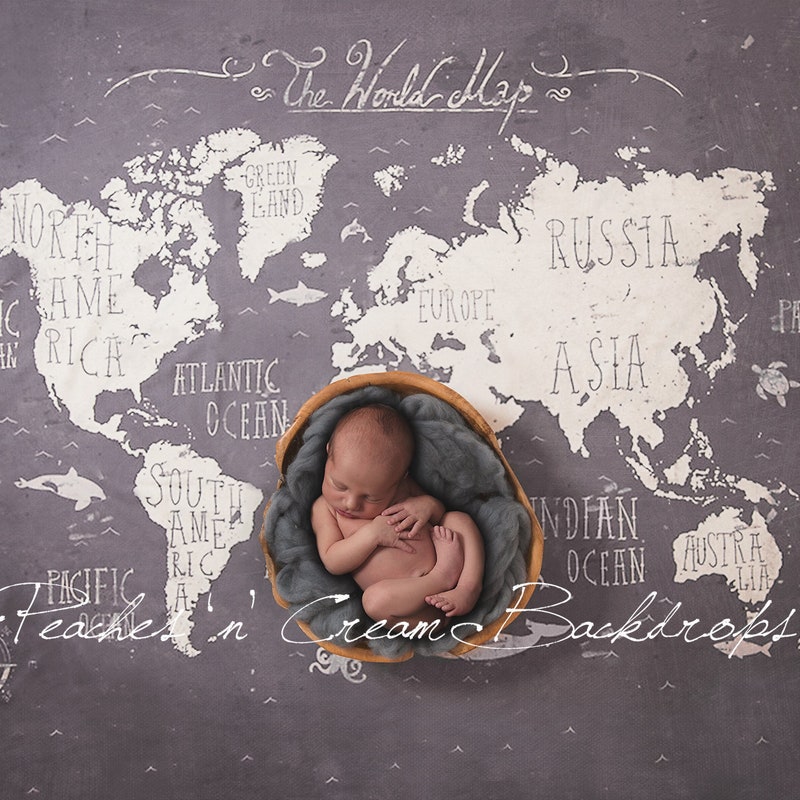 World Map Backdrop - Etsy