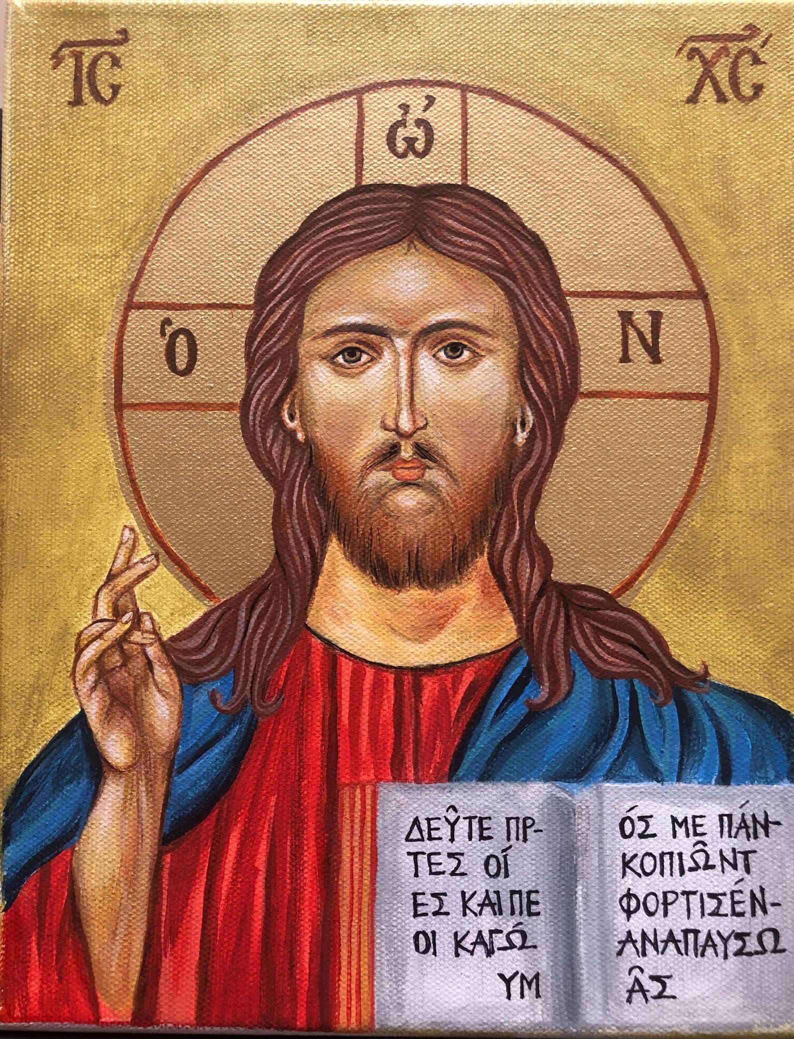 Jesus Christ Pantocrator - Orthodox Byzantine Icon - Hand Painted - Etsy