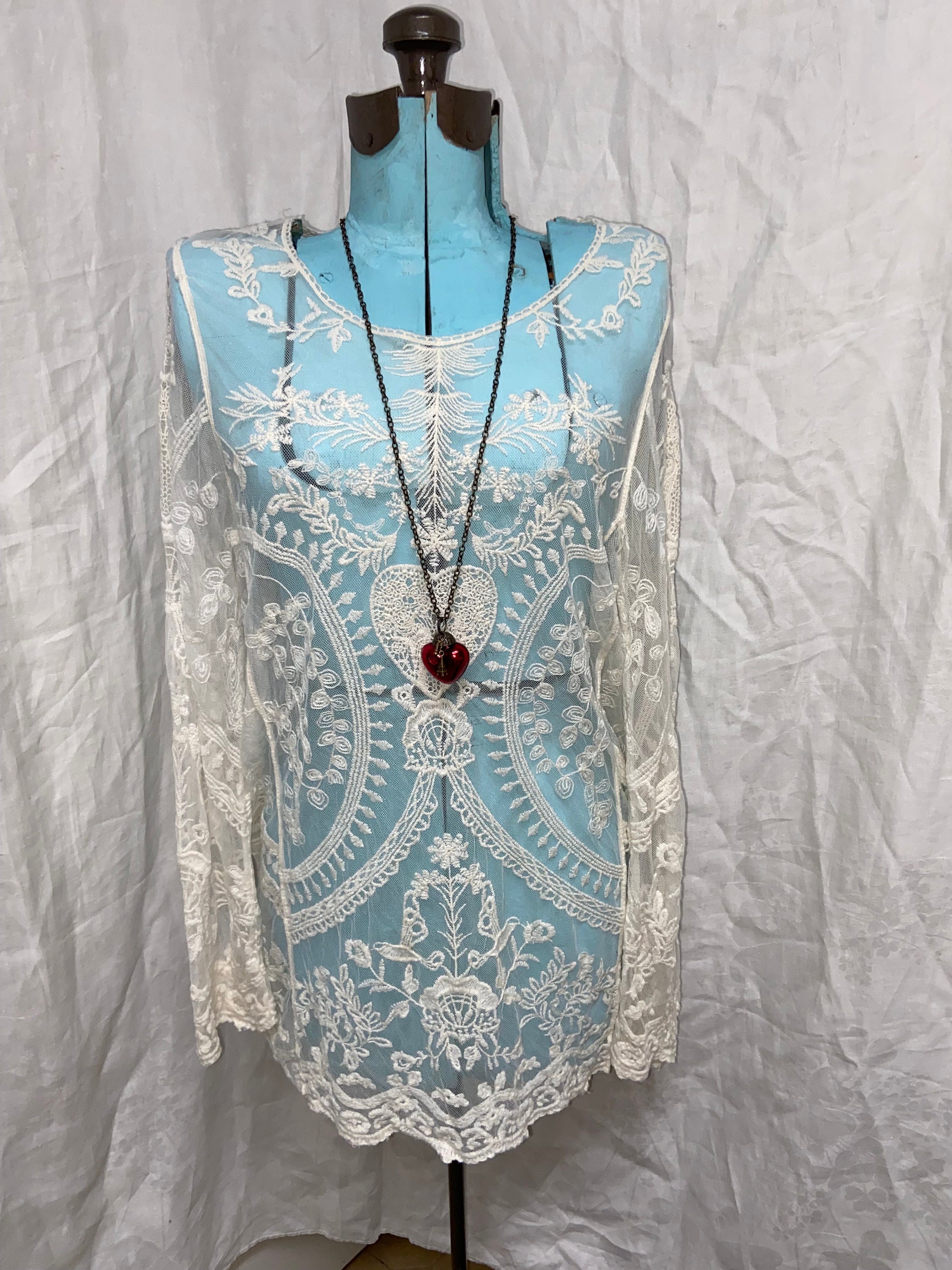 Moulin Rouge Inspired Long Red Mercury Glass Heart Necklace Paris - Etsy