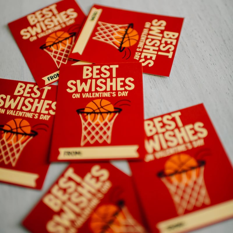 Basketball Theme Valentines Cards - Etsy
