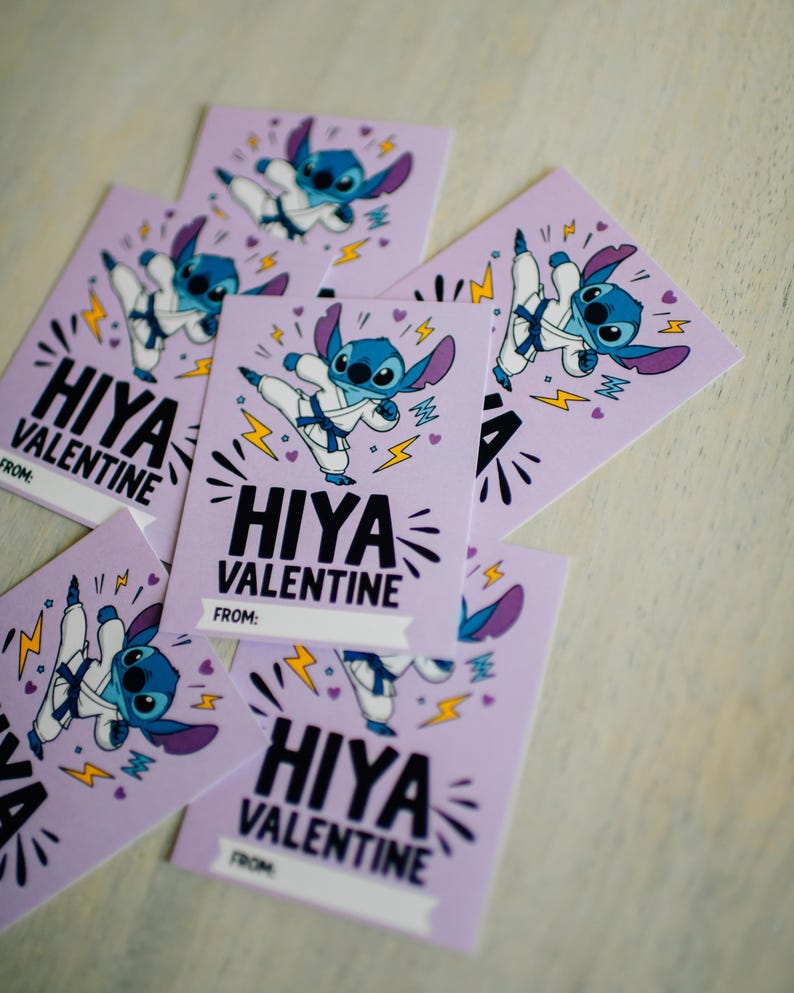 Stitch Valentine Printable, Printable Valentine, Karate Valentine ...