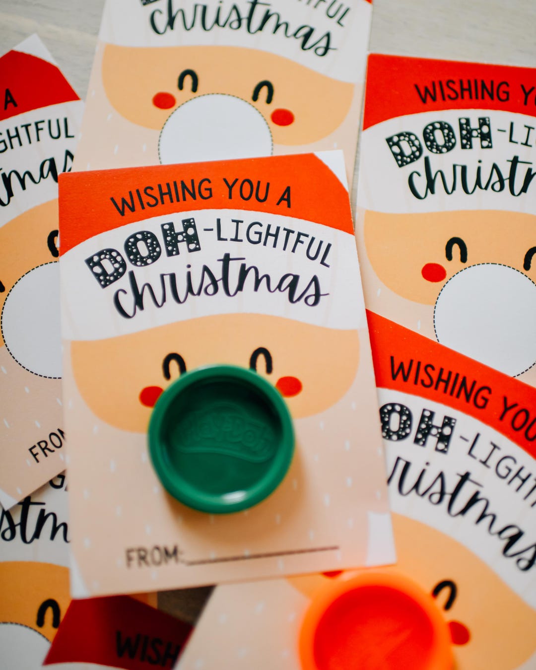 Christmas Play-doh Tag, Christmas Play-doh, Holiday Gift Tag, Preschool ...
