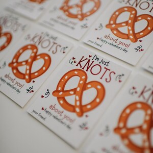 Pretzel Valentines, Printable Valentine, Knots Valentine, Classroom ...