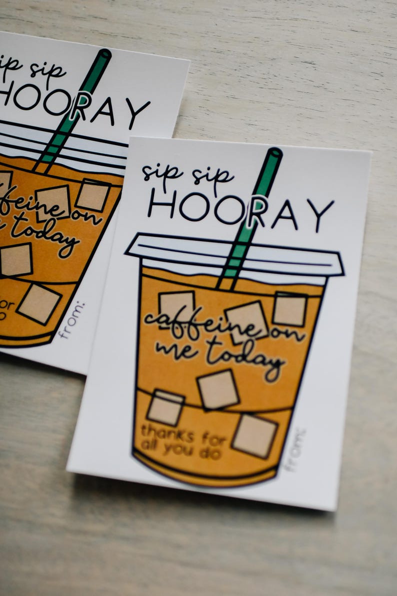 Teacher Appreciation Gift Card Printable: Coffee Tag (digital Download ...