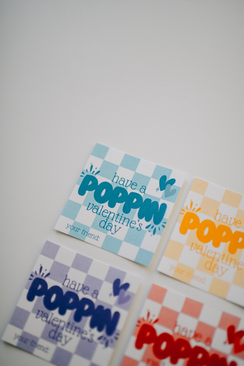 Poppin Valentine Printable, Pop Valentine, Kids Valentine, Popcorn ...
