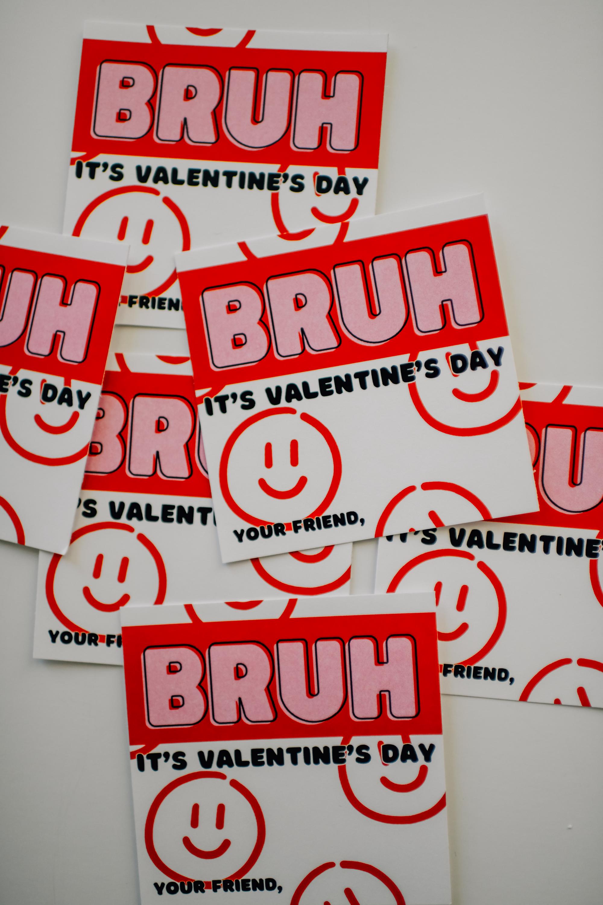 Bruh Valentine, Valentine Printable, Printable Valentine, Boys ...