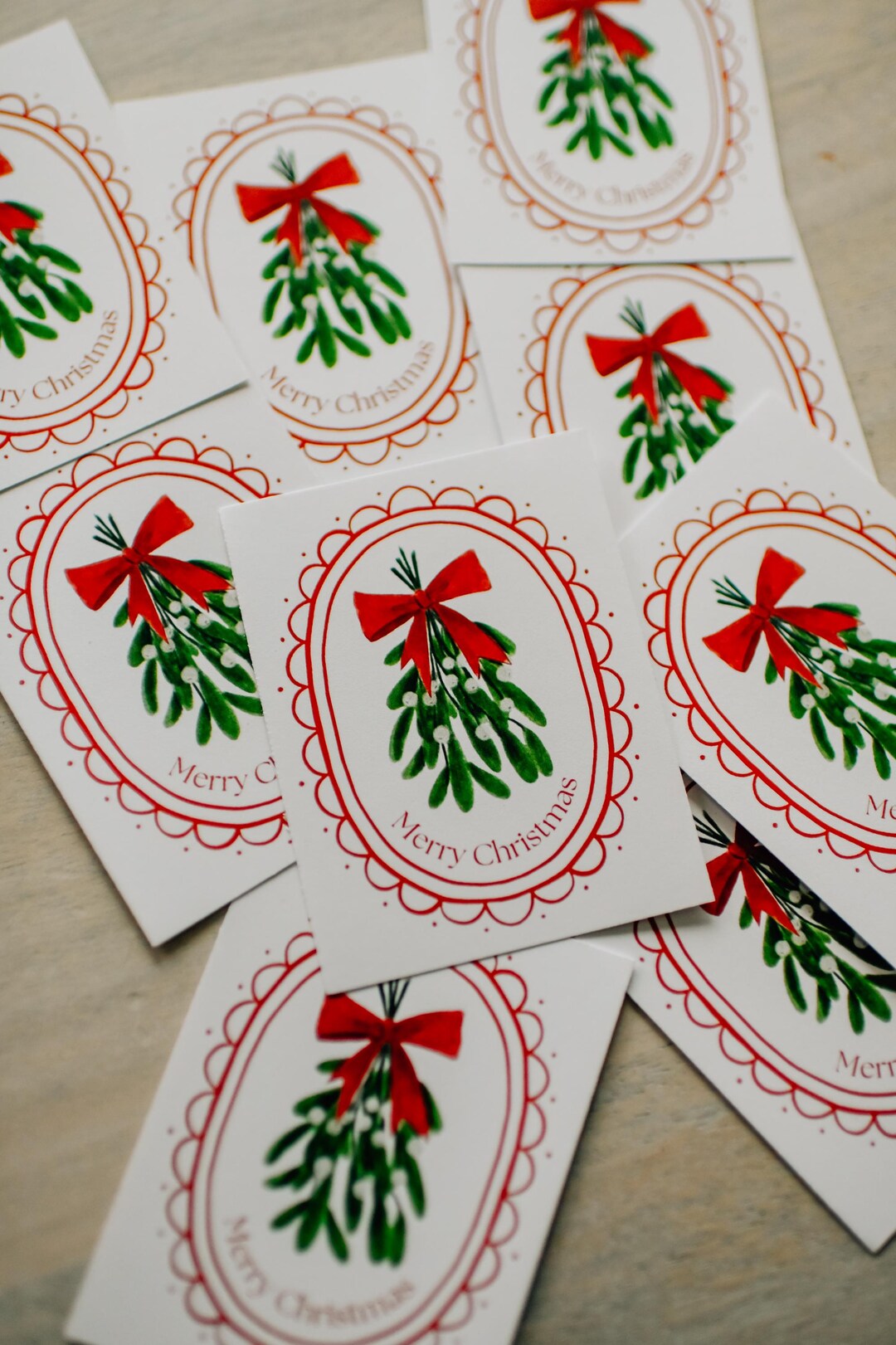 Mistletoe Christmas Gift Tag (printable) - Etsy