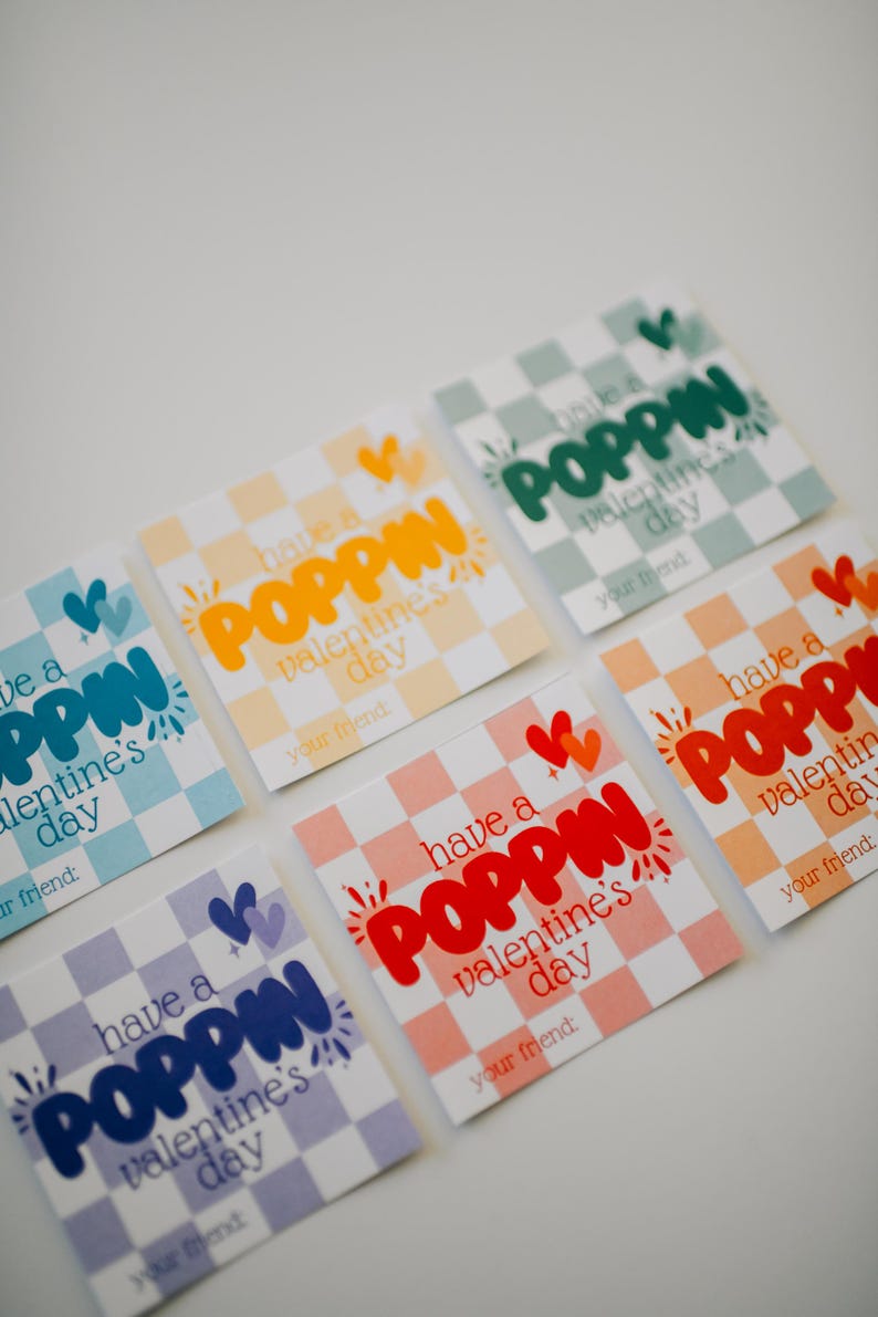 Poppin Valentine Printable, Pop Valentine, Kids Valentine, Popcorn ...
