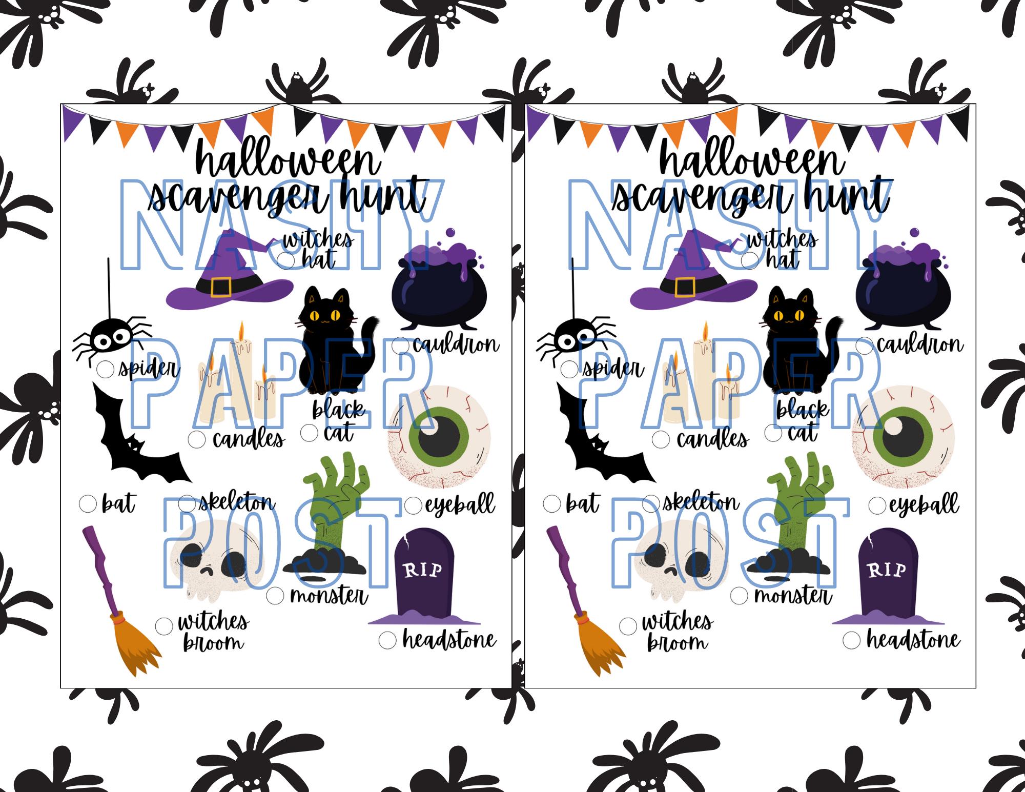Halloween Scavenger Hunt, Halloween Game, Halloween Scavenger Hunt Game ...