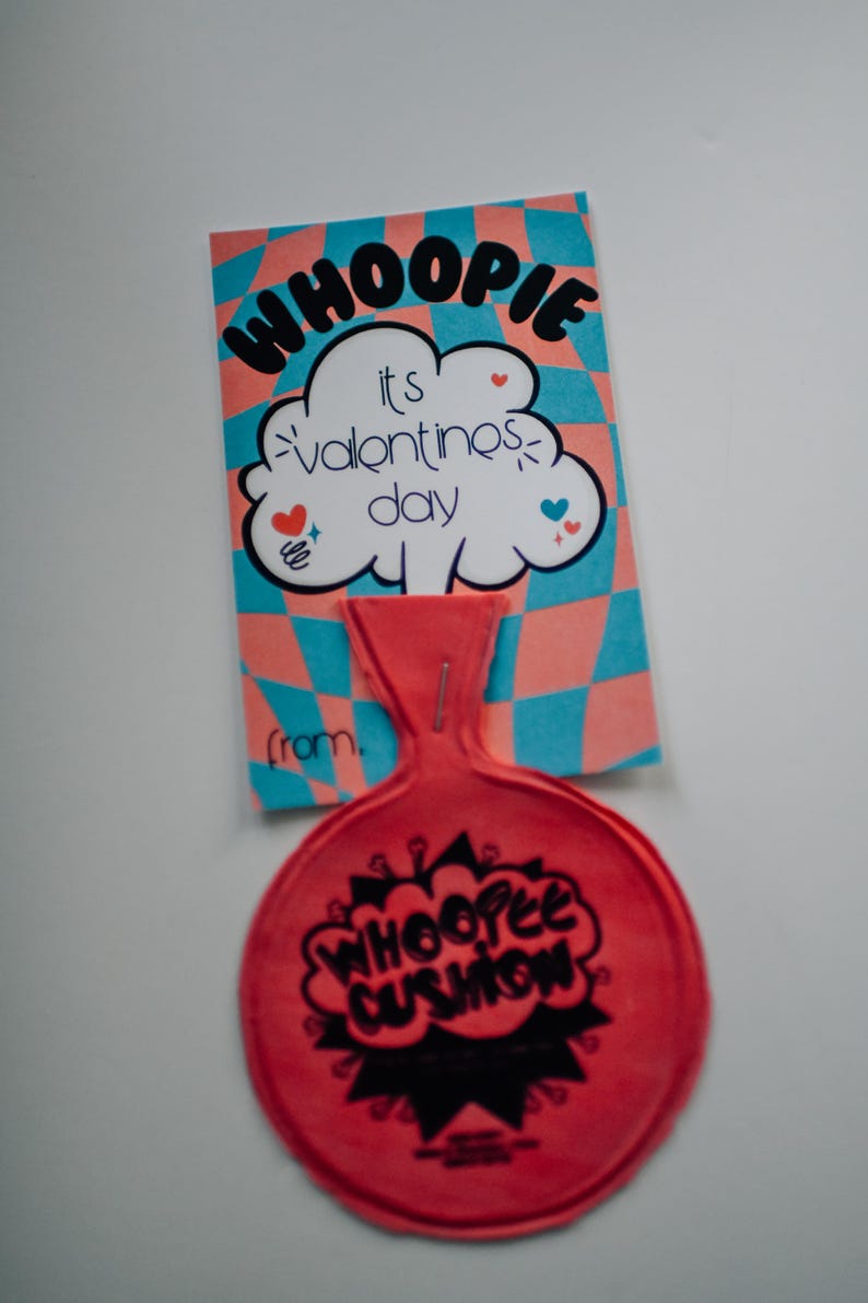 Whoopie Cushion Valentine Printable, Whoopie Valenine, Boy Valentine ...