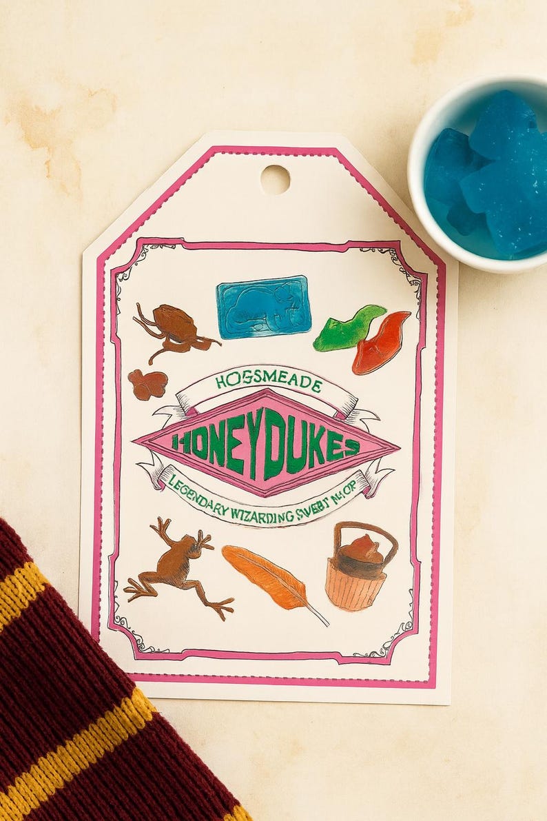 Honeydukes Candy Label Prints: Harry Potter Party Favors (digital ...