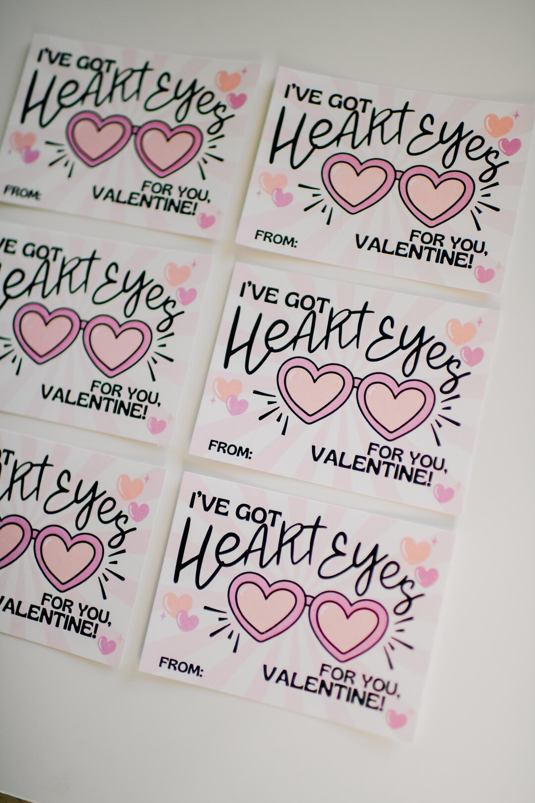 Heart Eyes Valentine, Valentine Printable, Valentine Glasses, Heart ...