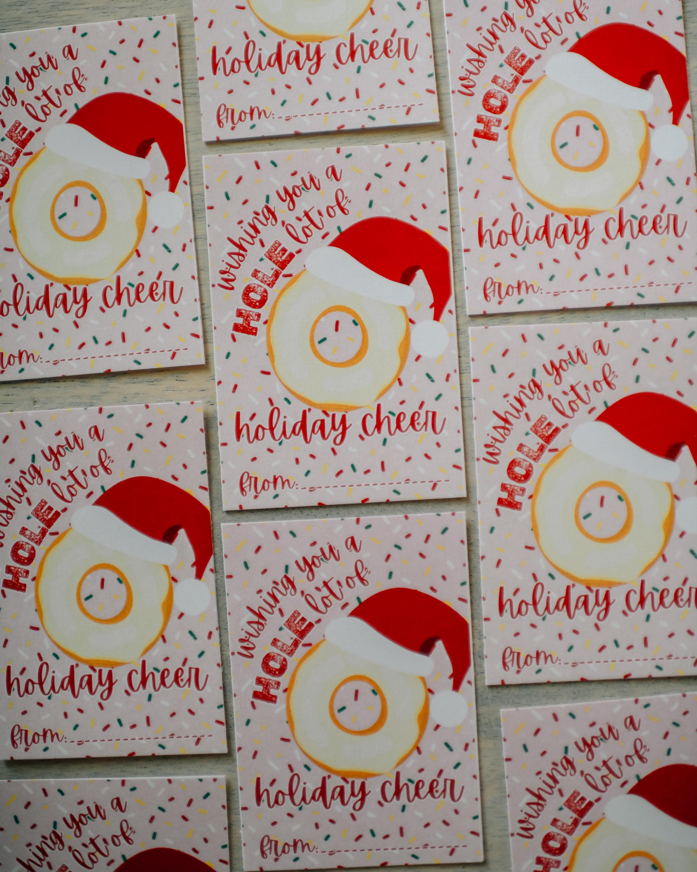 Christmas Donut Tag, Christmas Donut Gift Tag, Classroom Christmas Tag ...