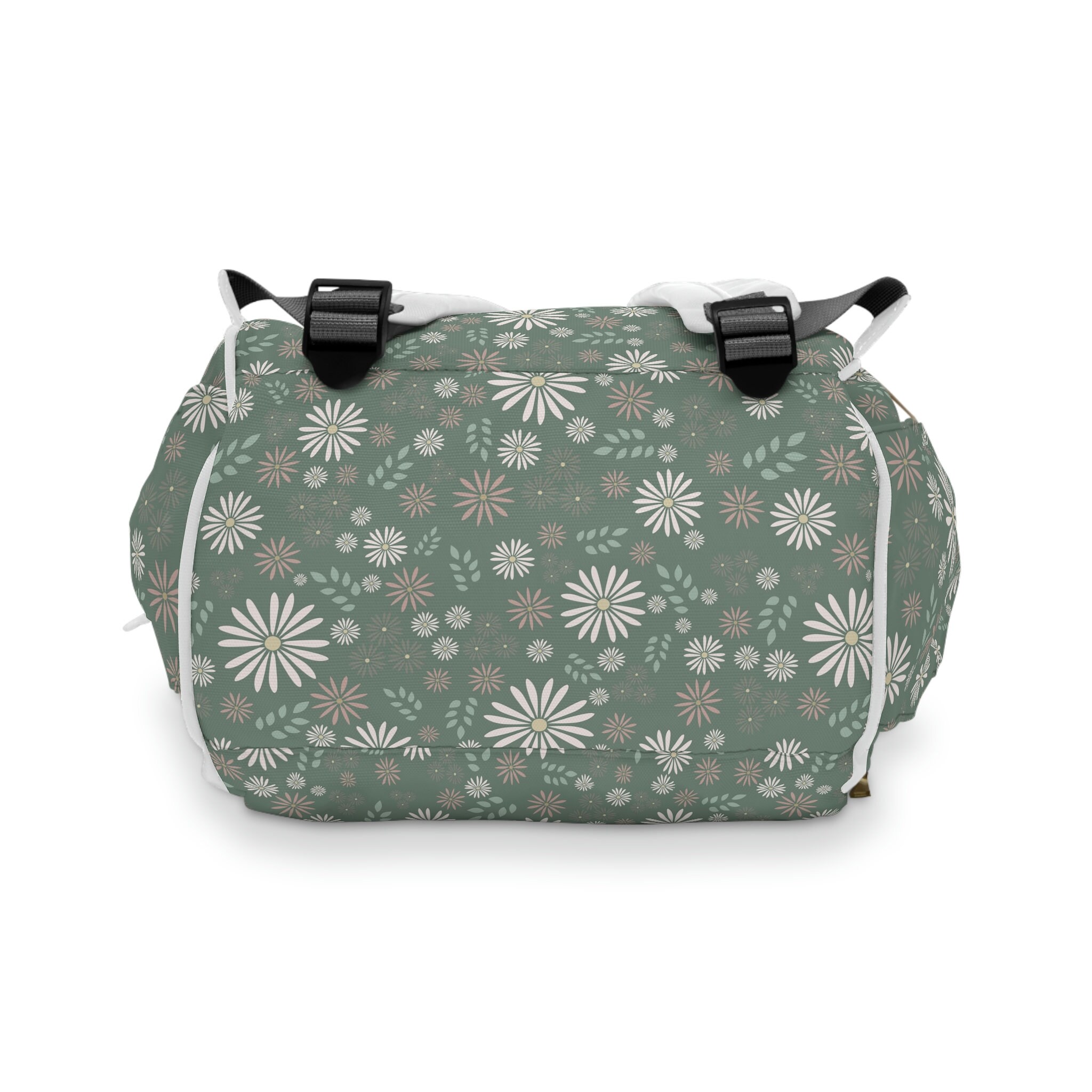 Sage Diaper Backpack, Baby Girl Diaper Bag, Floral Diaper Bag, Floral ...