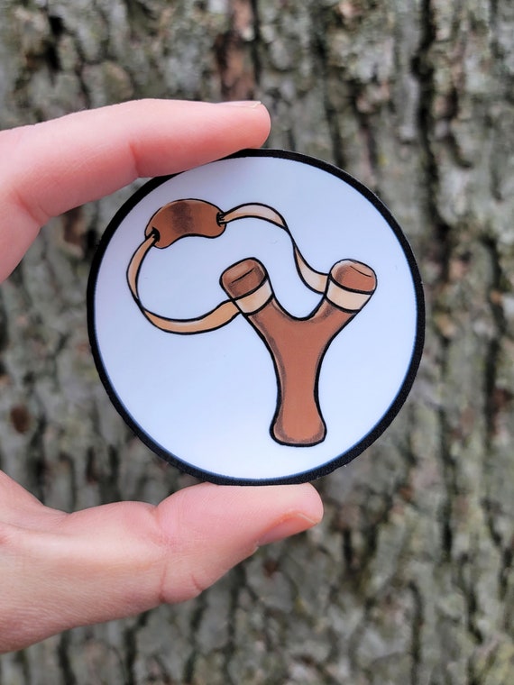 Slingshot / Laminated Vinyl Sticker / Original Digital Art / | Etsy