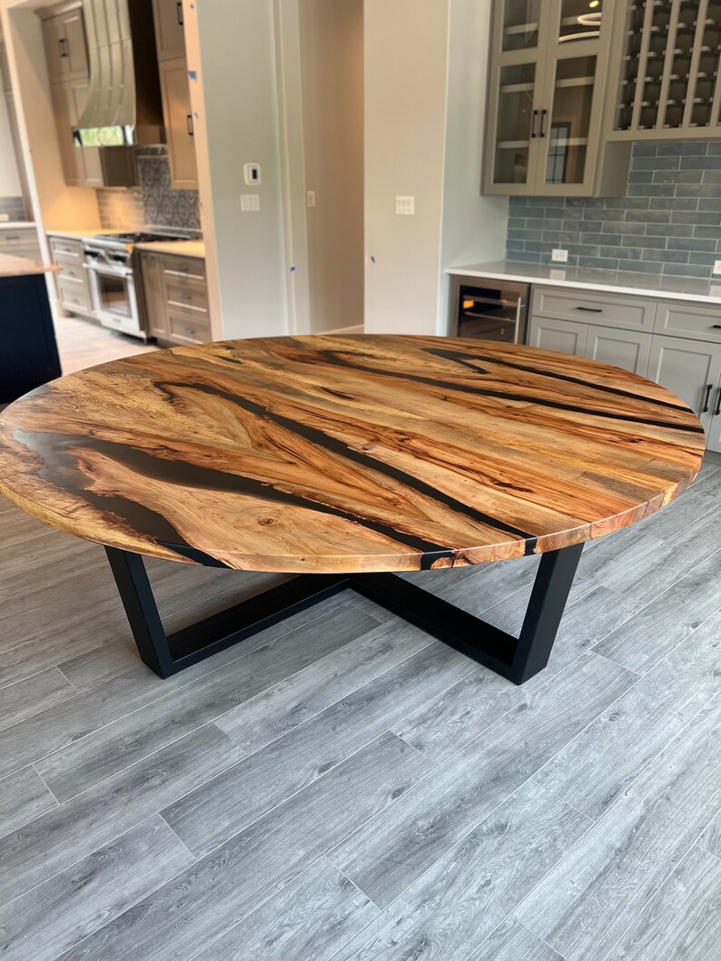 Pecan Round Dining Table - Etsy