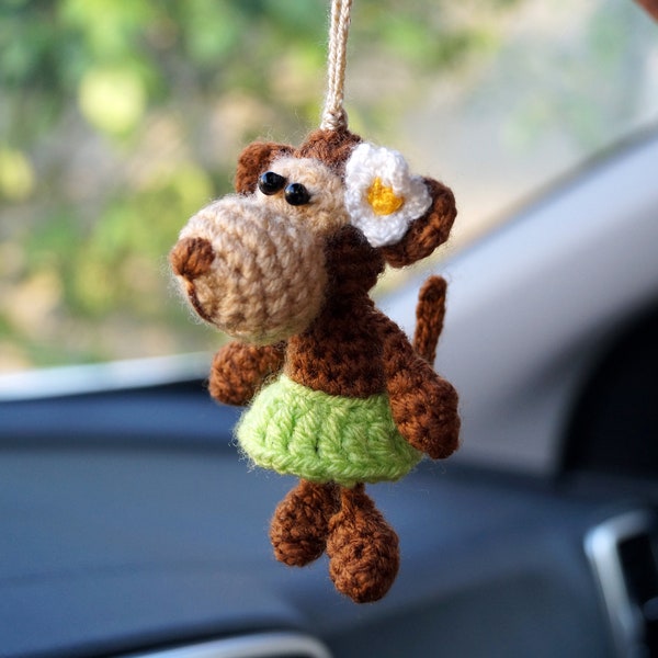 Monkey Crochet Car Accessories - Etsy