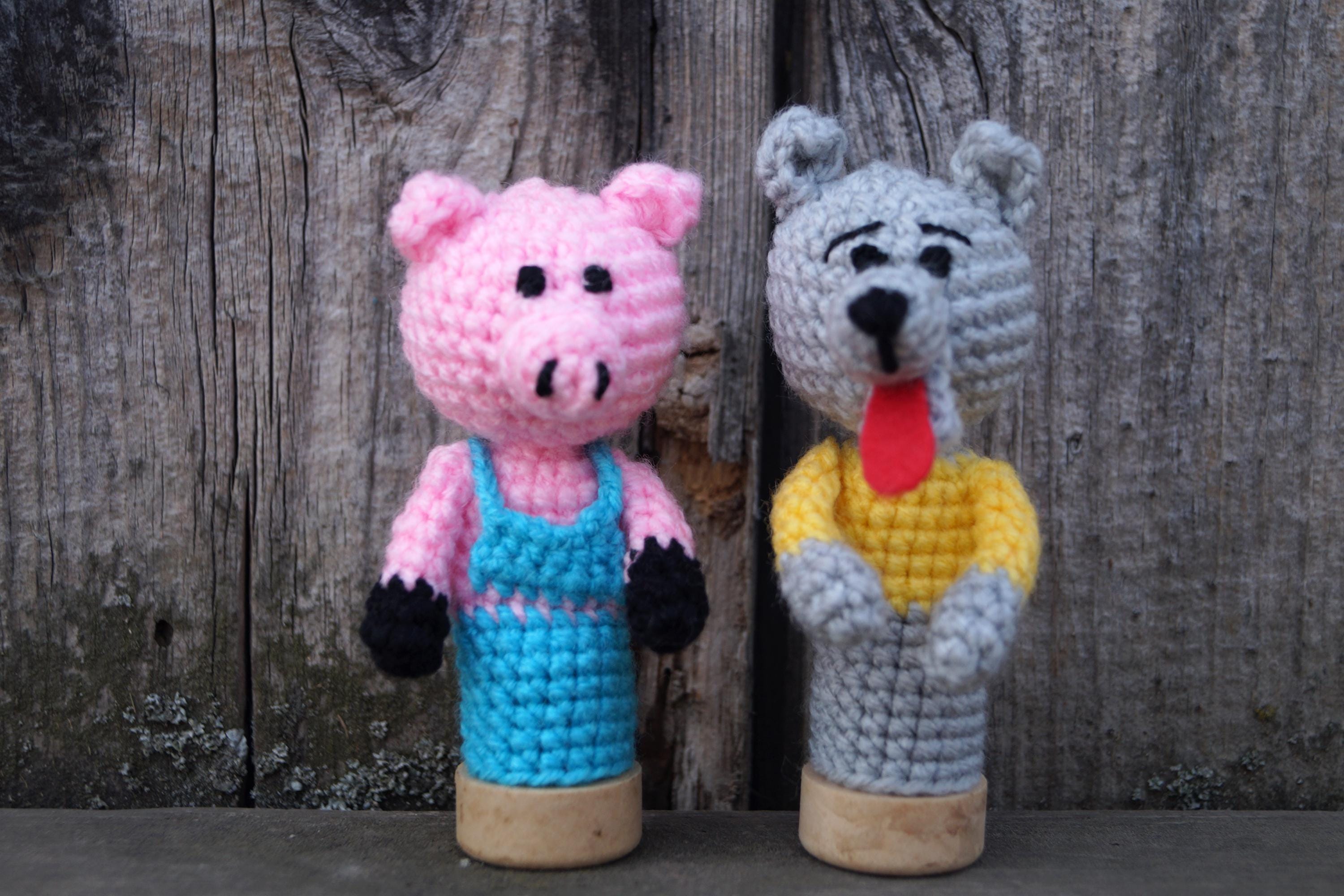 Three Little Pigs Finger Puppets: Fairytale Storytelling Set, Toddler ...