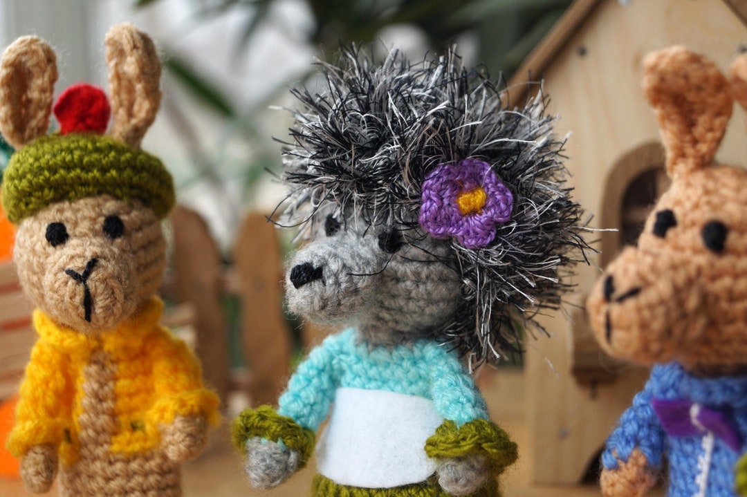 Rabbit Toys, Rabbit Themed Gift, Finger Puppets Set, First Birthday ...