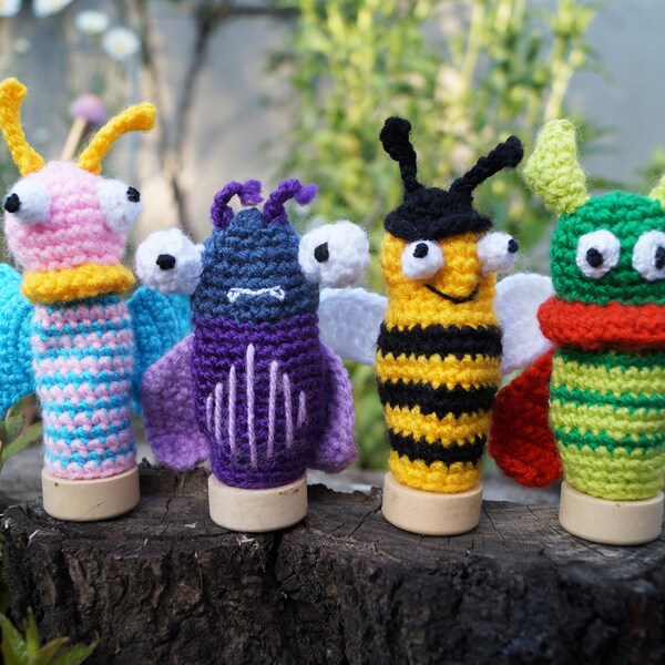 Bee Finger Puppet - Etsy