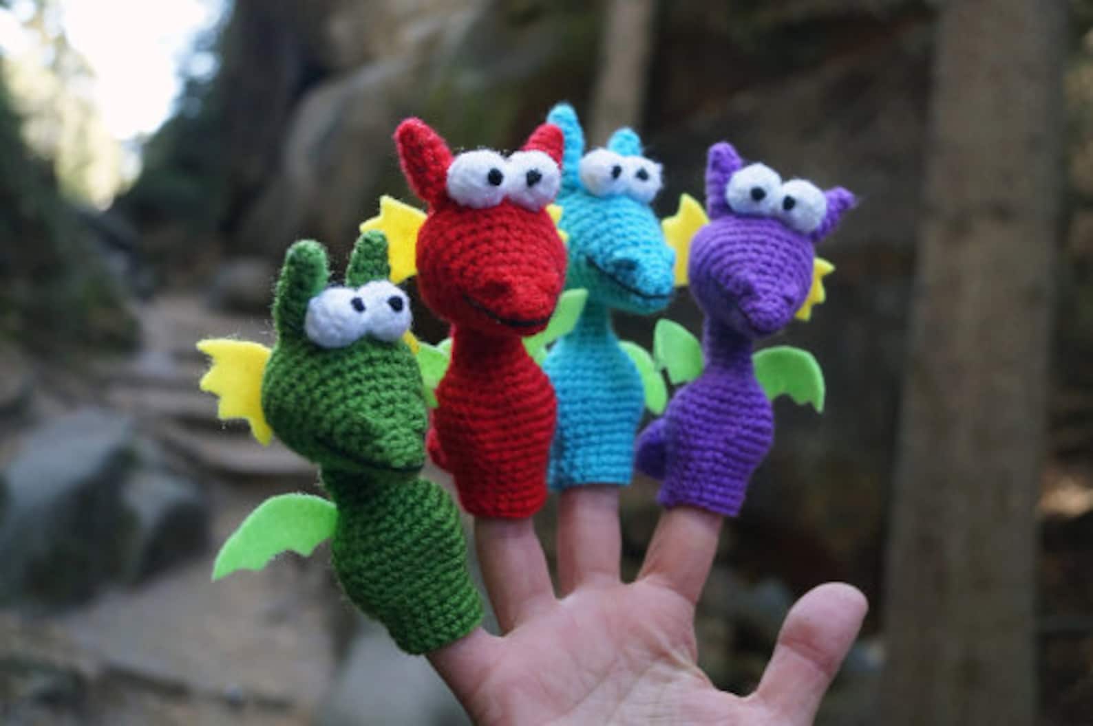 Dragon Finger Puppets Dragon Baby Birthday Boys Stocking - Etsy