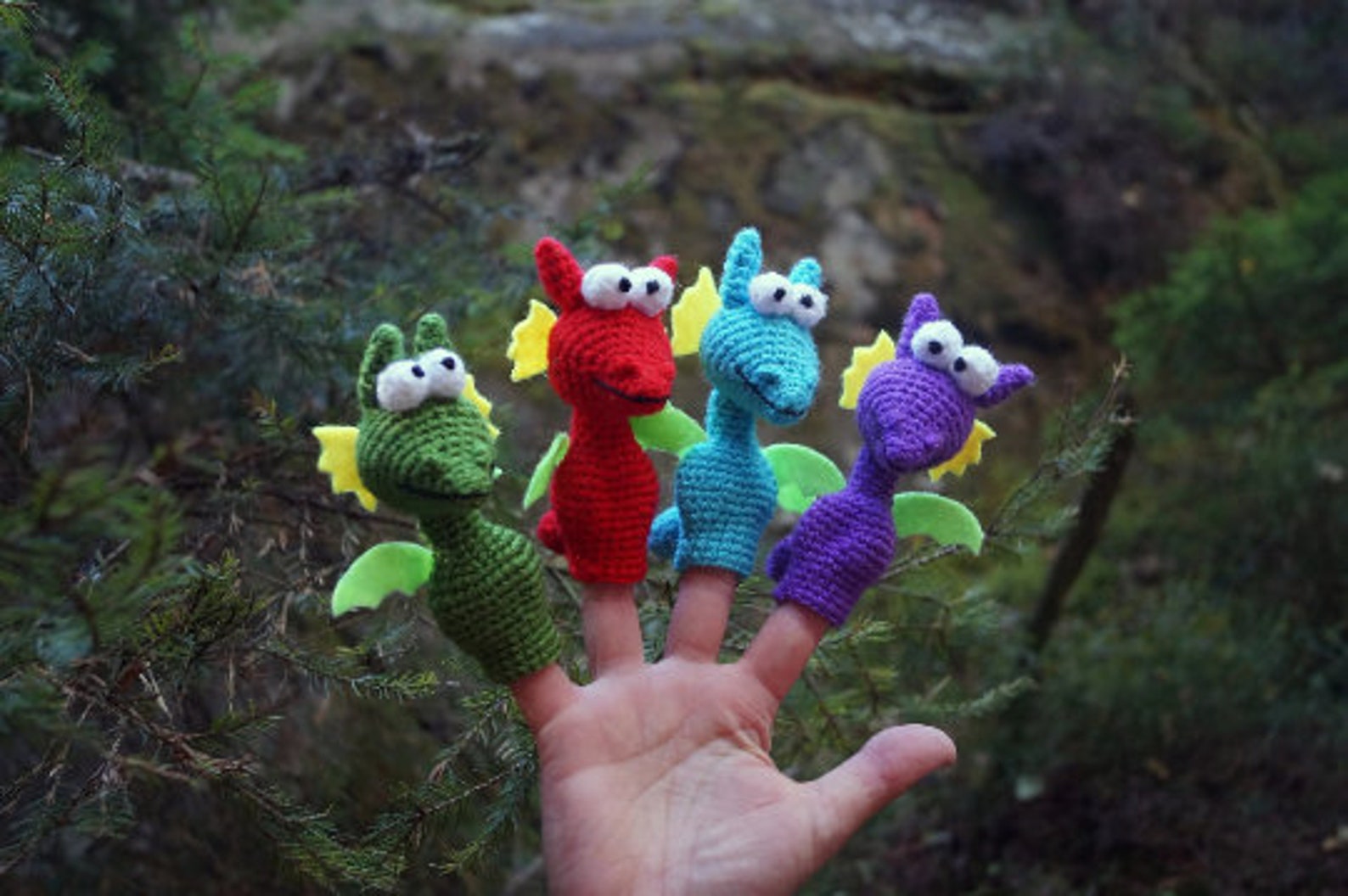 Dragon Finger Puppets Dragon Baby Birthday Boys Stocking - Etsy