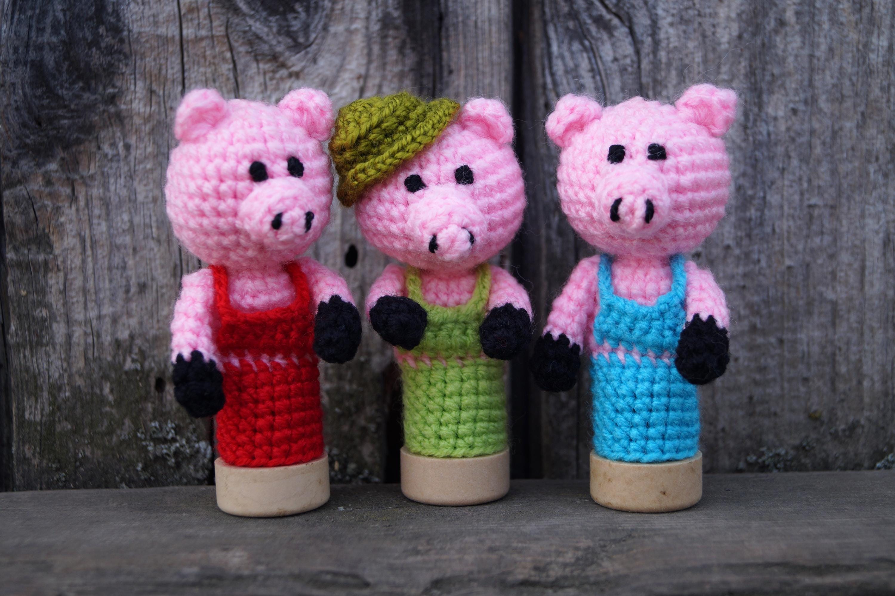 Three Little Pigs Finger Puppets: Fairytale Storytelling Set, Toddler ...